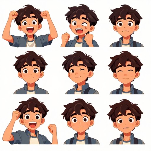 Best Cartoon Character Expression Sheet Generator | Vondy