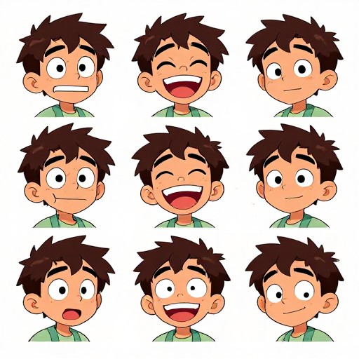 Best Cartoon Character Expression Sheet Generator | Vondy