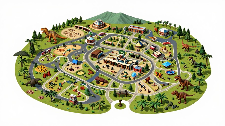 Best Theme Park Map Illustration Generator | Vondy