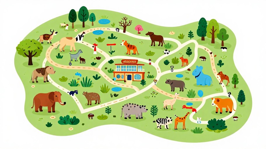 Best Zoo Map Illustration Generator | Vondy